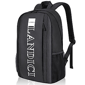 LANDICI Casual Daypack Backpack for Men Women,Lightweight Coummter Back Pack with 15.6 Inch Laptop Compartment,Waterproof School Bookbag for College Work and Travel,Black