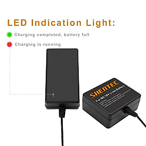 Shentec 18V Li-ion Slide-in Style Battery Charger Compatible with Bosch 18V BAT609 BAT609G BAT618 BAT618G BAT619 BAT619G BAT610G 2607336169 2607336170 2607336236 2607336091 2607336092