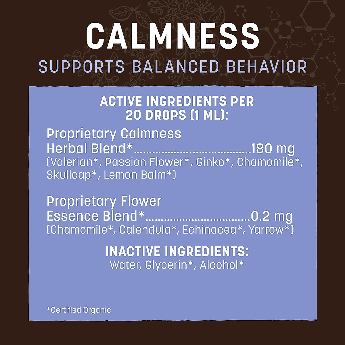 Earth Animal Herbal Remedies | Calmness | 2 fl oz