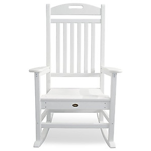 Trex Outdoor Furniture by Polywood TXR100CW Yacht Club Rocking Chair Rocker, Classic White