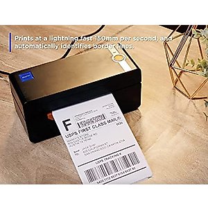 Beeprt BY426BT | High Speed Thermal Label Printer for 4X6 Labels | Bluetooth Enabled | Free Label Holder | Compatible with Windows, MacOS, Android and iOS Systems | 12 Month Free Replacement Warranty…