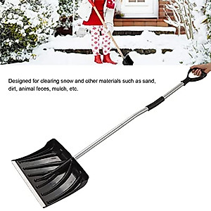 Snow Shovel for Car, Large Capacity Foldable Lightweight Aluminum Telescopic Portable Snow Shovel, Parent Child Playing Snow, Shovel for Garden, Car, Camping with Extra Ice Scrape