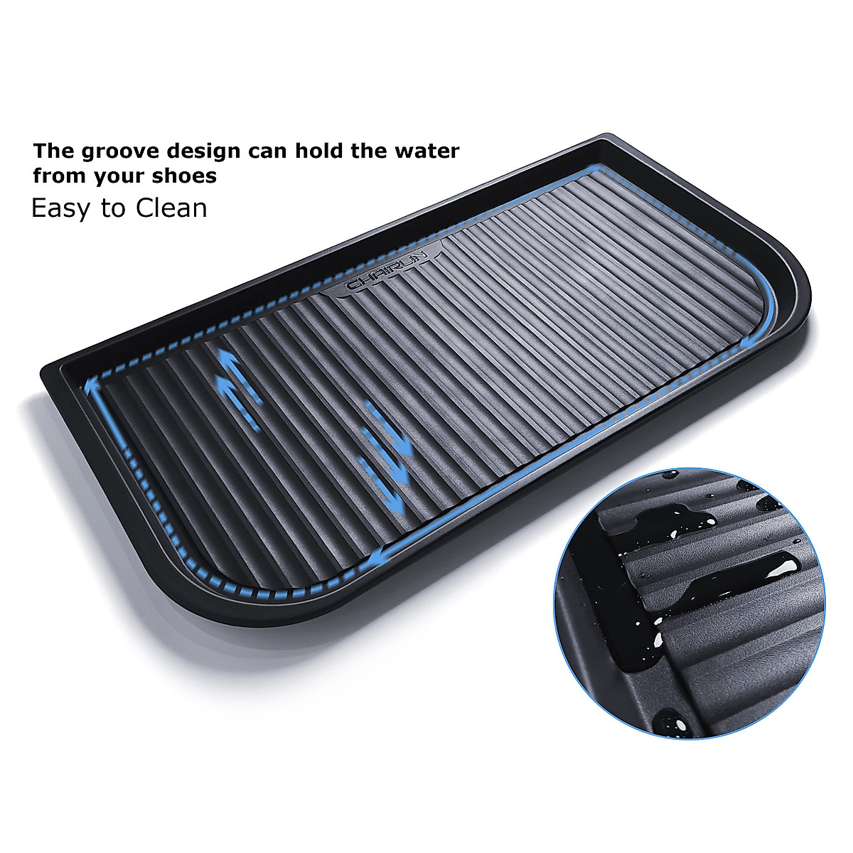 CHAIRLIN Space-Saving Extra Water Resistant Large Shoe Tray, Easy Clean Indoor and Outdoor Use All Seasons, Boot Tray for Entryway, Corridor, Kitchen, Trunk, Mudroom (2)