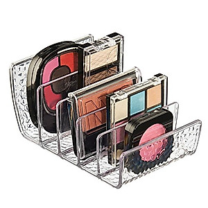 iDesign Rain Vertical Textured Plastic Palette Organizer for Storage of Cosmetics, Makeup, and Accessories on Vanity, Countertop, or Cabinet, 9.25" x 3.86" x 3.20"