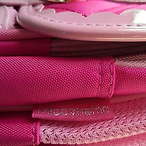 Moonmo Cute Swan Ballet Dancing Girl Diamond Sequins Waterproof Princess School Backpack Set Girls Book Bag (Large, Rose Set)