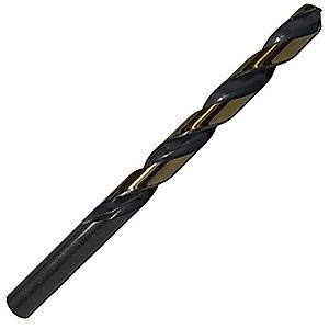 Drill America - KFD30P12 #30 High Speed Steel Black & Gold KFD Split Point Drill Bit (Pack of 12), KFD Series