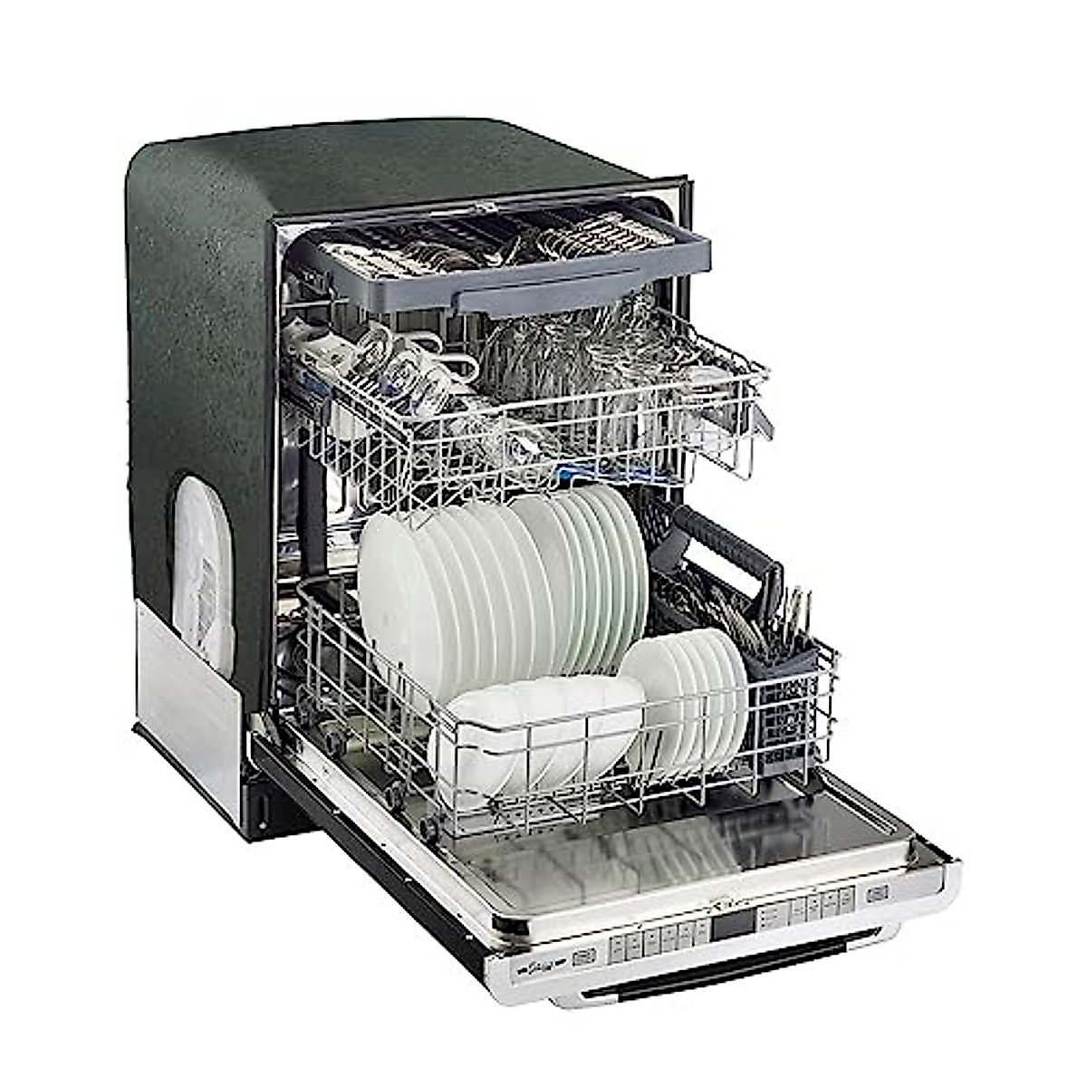 Unique Appliances UGP-24CR DW B 24" Retro Dishwasher, Black