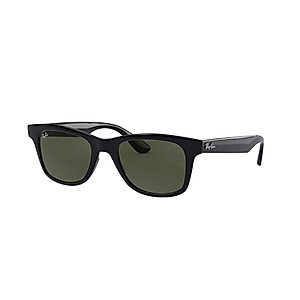 Ray-Ban Rb4640 Square Sunglasses, Black/G-15 Green, 50 mm