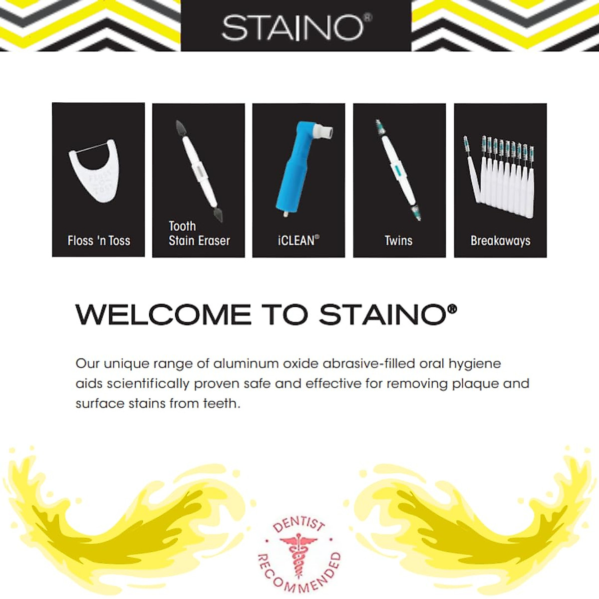 Staino Interdental Brushes Refill – Ultrafine Tapered Brush - 36 2-Brush Units/Box