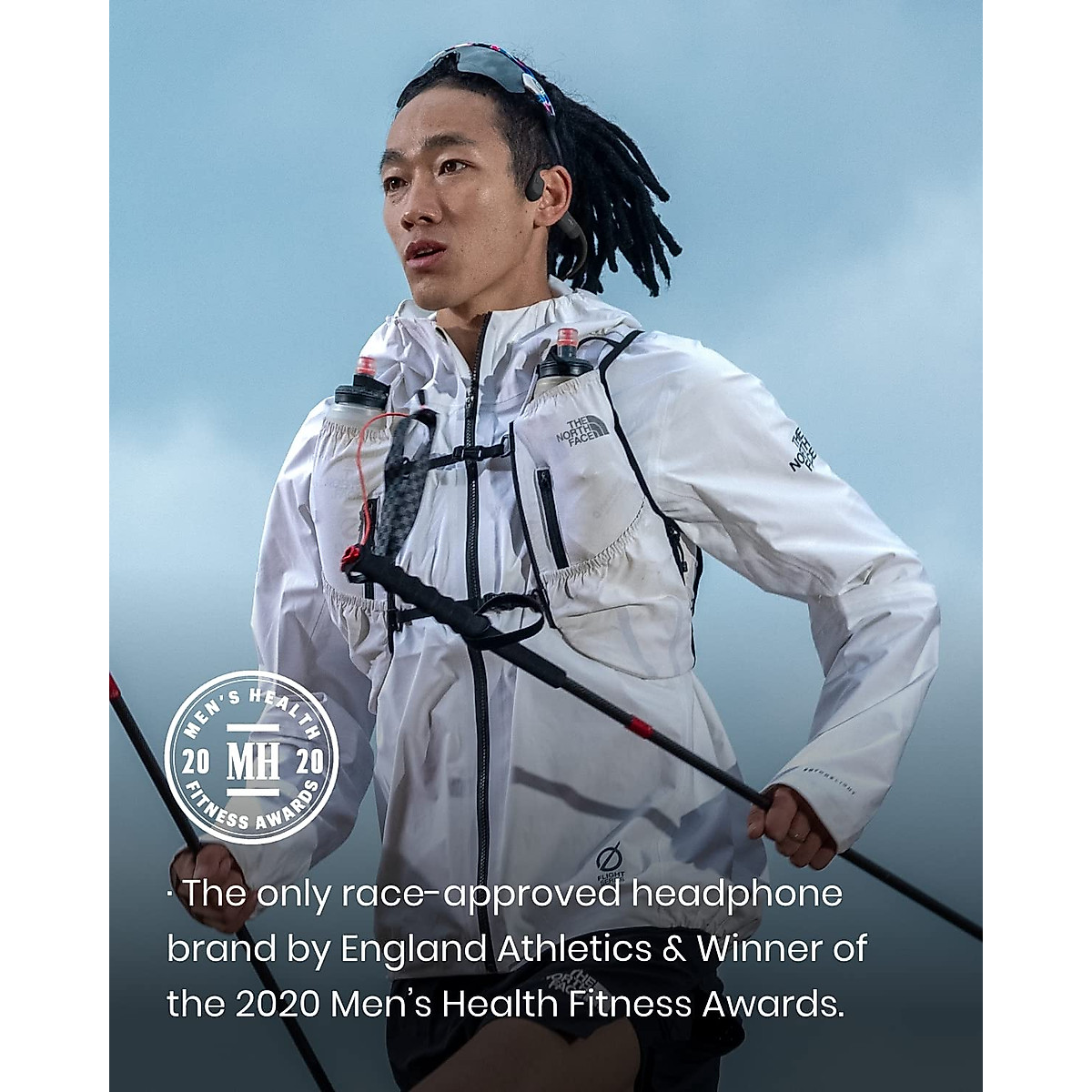 SHOKZ OpenRun Mini (AfterShokz Aeropex Mini) -Bone Conduction Open-Ear Bluetooth Sport Headphones - Waterproof Wireless Earphones for Workouts and Running - Built-in Mic (Renewed)