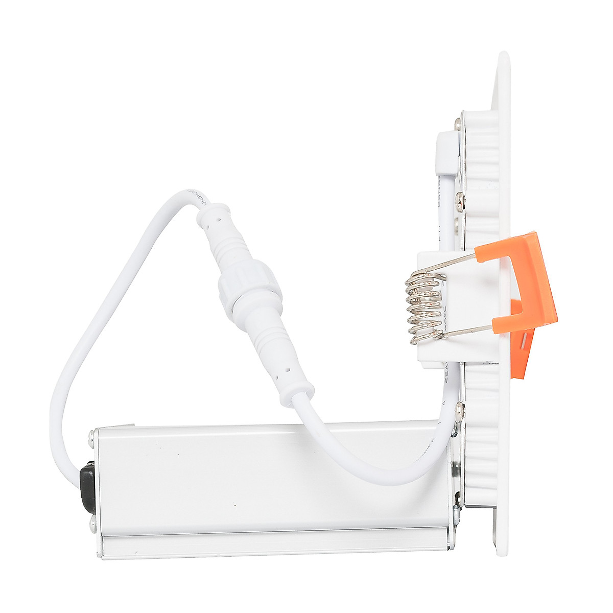 Westgate Lighting 15W 6 Inch Ultra Thin Slim Recessed Lighting Kit Square Shaped Dimmable LED Retrofit Downlight - External Junction Box Included - (4 Pack 4000K Neutral White)