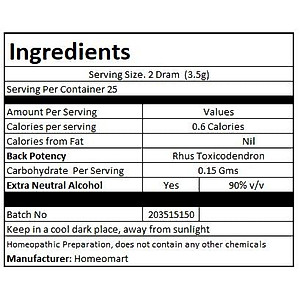 Homeomart.com Rhus Toxicodendron Homeopathy Pellets (Pills) in 30C Potency, Pack of 3