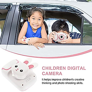 OSALADI Baby Toy Kids Cartoon Camera 1080P Toddler Video Children Digital Kids Cameras Cute Rabbit Anti- Drop Selfie Camera for Kids Birthday Gift Toddler Outdoor Toys