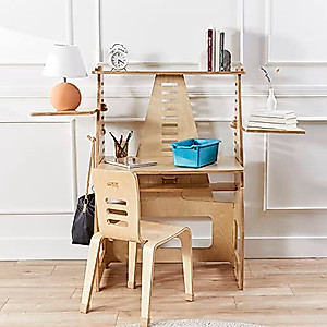 ECR4Kids Scoop Front Storage Bin, Multipurpose Organization, Contemporary, 30-Piece