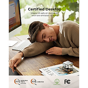 Marsail Standing Desk Adjustable Height, 48x24 Inch Electric Standing Desk with Storage Bag, Stand up Desk for Home Office Computer Desk Memory Preset with Headphone Hook