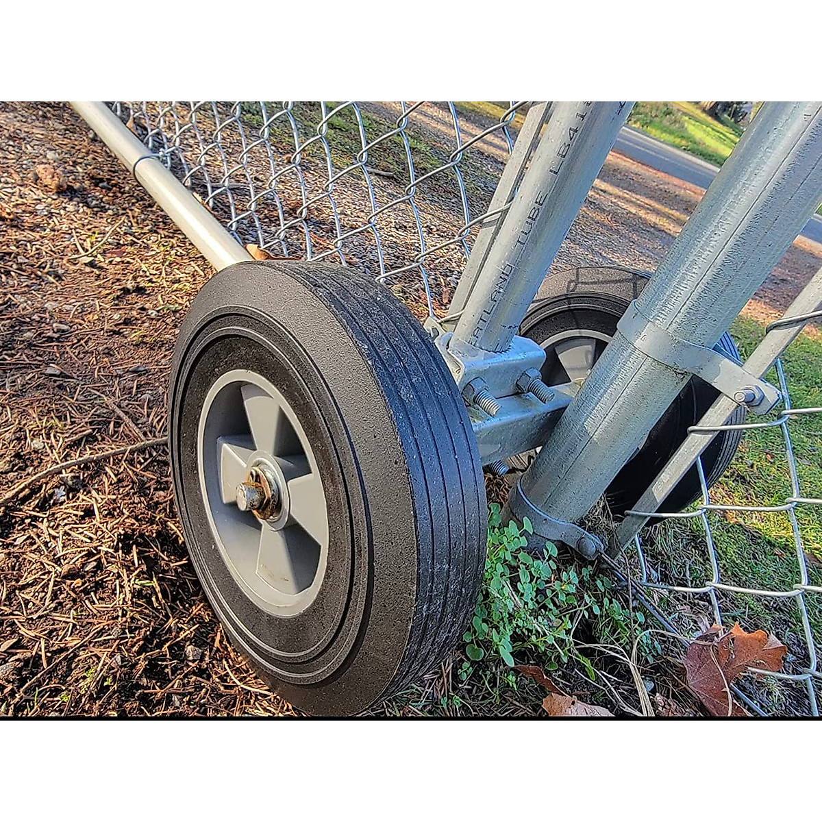 Rocky Mountain Goods Solid Rubber Hand Truck Wheel 10"- 5/8” axle Size - Flat Free Solid Rubber Replacement tire for Hand Truck, cart, Power Washer, Dolly, Compressor - 660 lbs. Load (10”) (2)