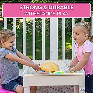 Play Platoon 5 in 1 Kids Sensory Activity Table and Chair Set- Toddler Table and Chairs with Water Table, Building Block Table, Craft & Sensory Table for Toddlers with 2 Chairs & 25 XL Blocks