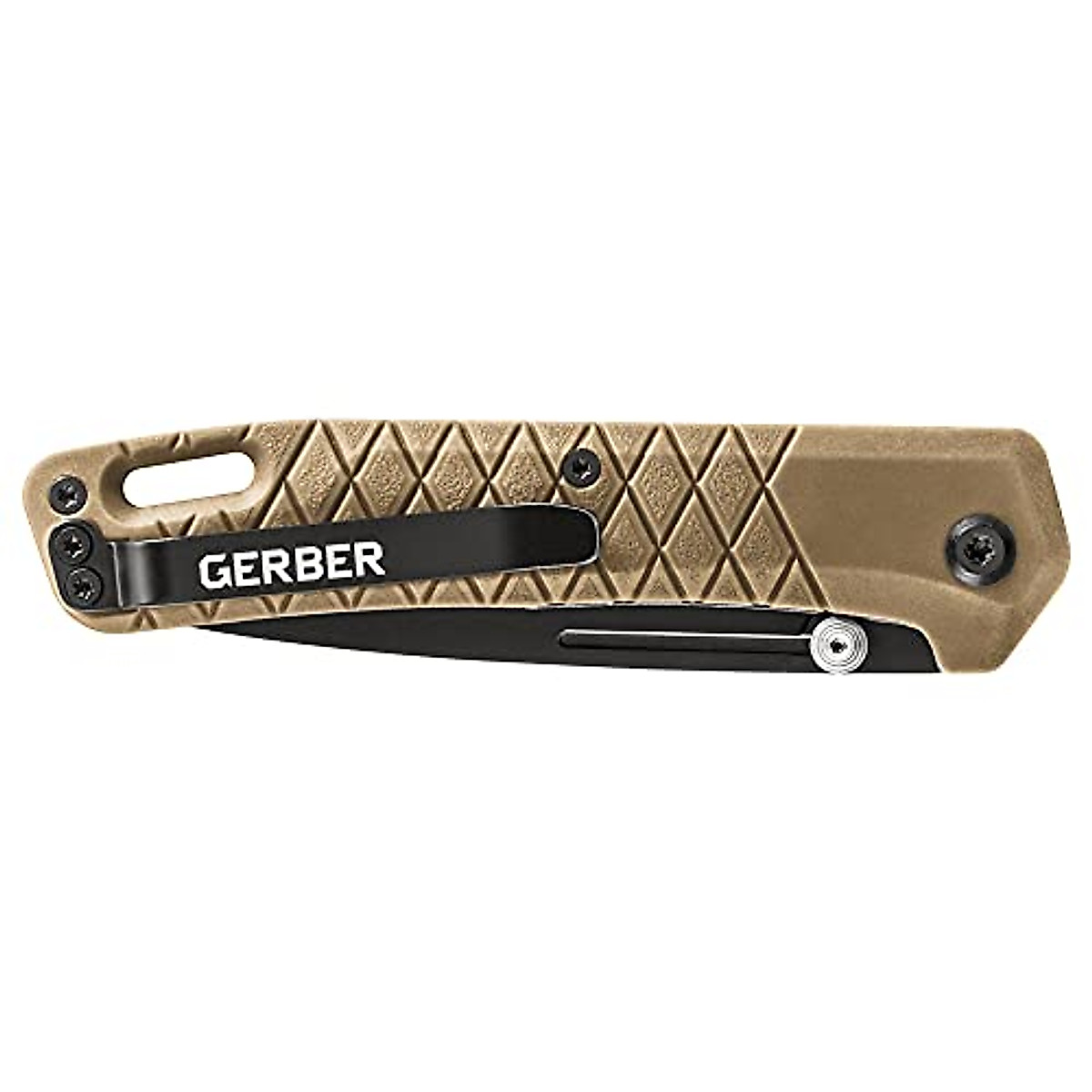 Gerber Gear Zilch Folding Pocket Knife, 3.1 Inch Plain Edge Blade, Coyote Brown