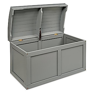 Hardwood Safety Hinge Barrel Top Toy Storage Chest