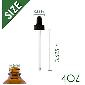GreenHealth 22/400 Glass Dropper assembly with rubber bulb and glass pipette - Pack of 6