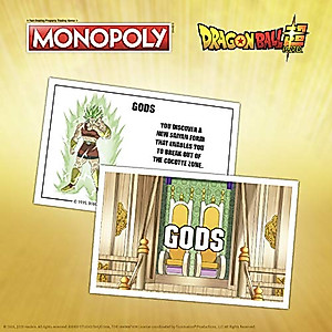 Monopoly Dragon Ball Super | Recruit Legendary Warriors Goku, Vegeta and Gohan | Official Dragon Ball Z Anime Series Merchandise | Themed Monopoly Game
