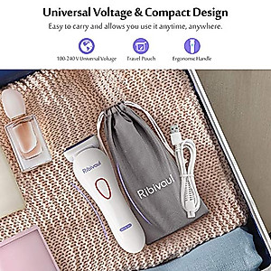 Electric Shaver for Women, Ribivaul Women's Electric Razor for Legs and Underarms, Cordless Ladies Electric Razor for Women Pubic Hair, 3-Blade in 1 Foil Shaver and Bikini Trimmer, Wet & Dry Use, Blue