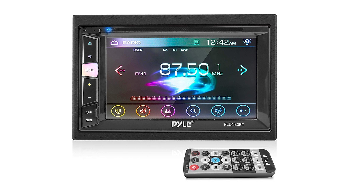 Pyle Double Din Car Stereo: Bluetooth Touch Screen Receiver