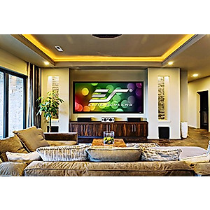 Elite Screens Sable Frame 2 Series, 200-inch Diagonal 16:9, Active 3D 4K Ultra HD Ready Fixed Frame Home Theater Projection Projector Screen, ER200WH2