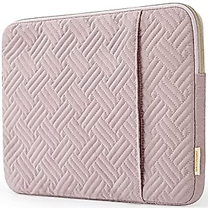 Laptop Sleeve,BAGSMART Laptop Case Cover Compatible with 13-13.3 inch Notebook,MacBook Air,MacBook Pro 14 Inch,Computer,Water Repellent Protective Case with Pocket,Pink