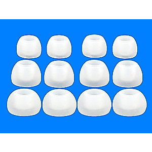 12pcs (TRS-W) 4S / 4M / 4L Replacement Ear Adapters Earbuds Ear Tips Compatible with AKG by Harman N20 N20U, N20 NC, N20 LT N40 K3003i K324P K321 K330 K340 K350 K374 K375 K390 K391 NC, Q350 Earphones