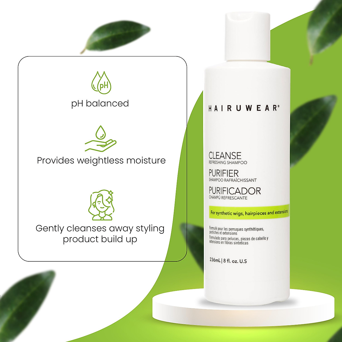 Hair U Wear Wash and Wear Moist Shampoo 8oz.