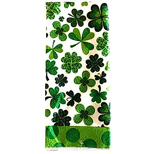 St. Patrick's Day Shamrock Kitchen Bathroom Hand Towels, Set of 2