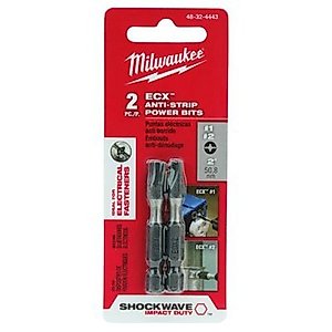 MILWAUKEE ELEC TOOL 48-32-4443 2" Ecx PWR Bit Combo pack of 2