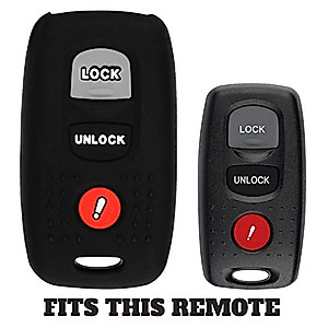 KeyGuardz Keyless Entry Remote Car Key Fob Outer Shell Cover Rubber Protective Case For Mazda 3 6 MPV Protégé
