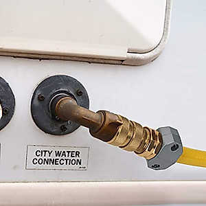 STYDDI Brass Full Flow Garden Hose Quick Release Connect Adaptor Fitting, Full Port Solid Brass Outdoor Water Hose Quick Disconnect Connector Coupler with Male and Female, with 4 Hose Washers - 3 Sets