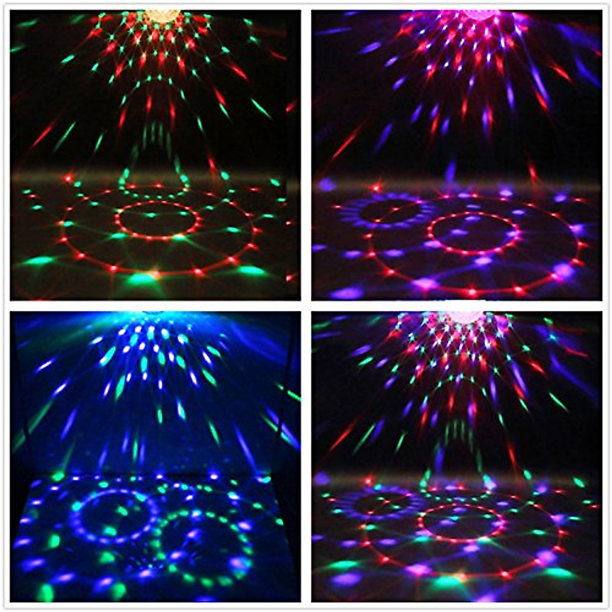 Disco Ball Disco Lights-COIDEA Party Sound Activated Storbe Light With Remote Control DJ Lighting,Led 3W RGB Light Bal, Dance lightshow for Home Room Parties Kids Birthday Wedding Show Club Pub