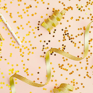 Lainrrew 100 g/ 3.53oz Star Confetti Star Table Confetti Metallic Foil Glitter Star Sequins Table Scatter Balloon Confetti for Birthday Wedding Christmas Festival Party Decorations, 0.27"