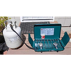 Hiland GA09 Propane Tank Adapter Hose 10 Ft, w/Adapters, Black, One Size Fits All, Black