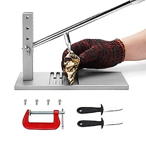 JSDINCN Oyster Shucker Machine, Oyster Shucking Tool, Oyster Shucking Machine, Oyster Opener with Oyster Knife, Oyster Shucking Knife Kit, Clam Knife Shucker