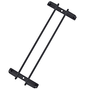 ZOOHOT 27.5cm Wine Glass Rack - Under Cabinet Stemware Wine Glass Holder Glasses Storage Hanger Metal Organizer Black (1 Rows, 2 Pack)