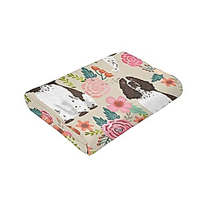 English Springer Spaniel Throw Blanket Luxury Throw Blanket Ultra-Soft Micro Fleece Blanket Perfect for Fall Winter and Spring