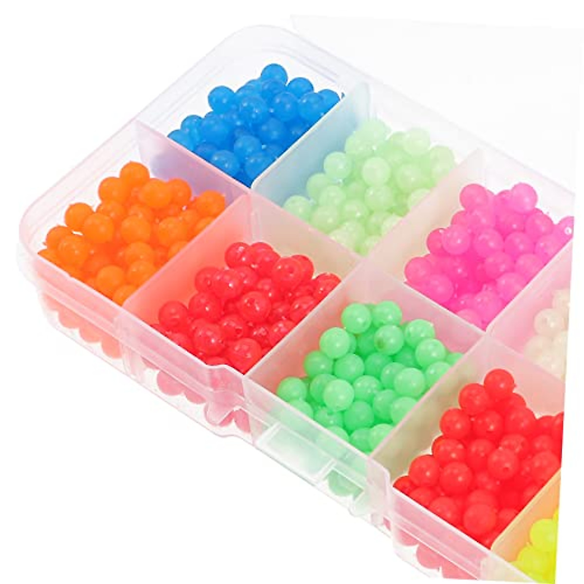TOKIDNY 4000 pcs Colorful Float Bait Glow Lake for Night Tools Sea Fishing Assorted Line Saltwater Beads Gear Eggs Freshwater Mmplastic Color Luminous Round Mix Accessories River