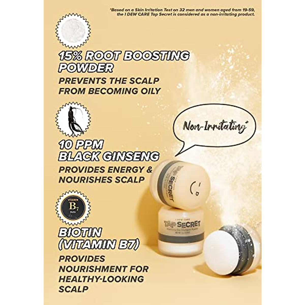 I Dew Care Dry Shampoo - Tap Secret | Gifts, Non-aerosol, Benzene-free, Mattifying Root Boosting Powder, Fuller Looking Hair, No White Cast, Formulated without Gluten, 0.27 Oz