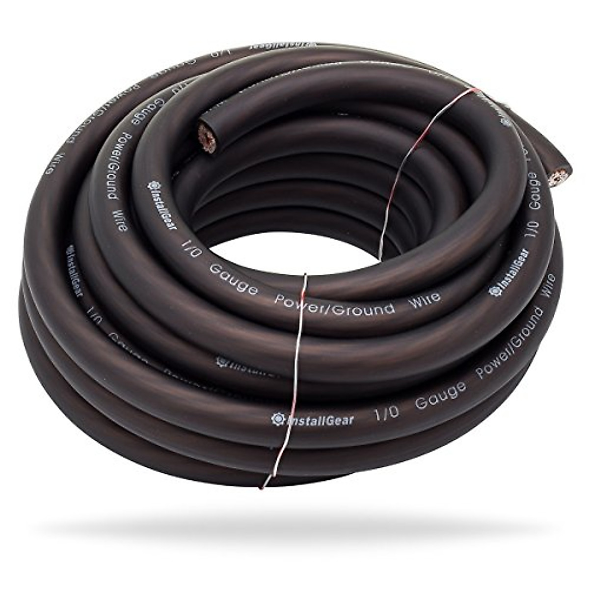 InstallGear 1/0 Gauge Wire (25ft) Copper Clad Aluminum CAA - Primary Automotive Wire, Car Amplifier Power & Ground Cable, Battery Cable, Car Audio Speaker Stereo, RV Trailer Wiring Welding Cable 1/0ga