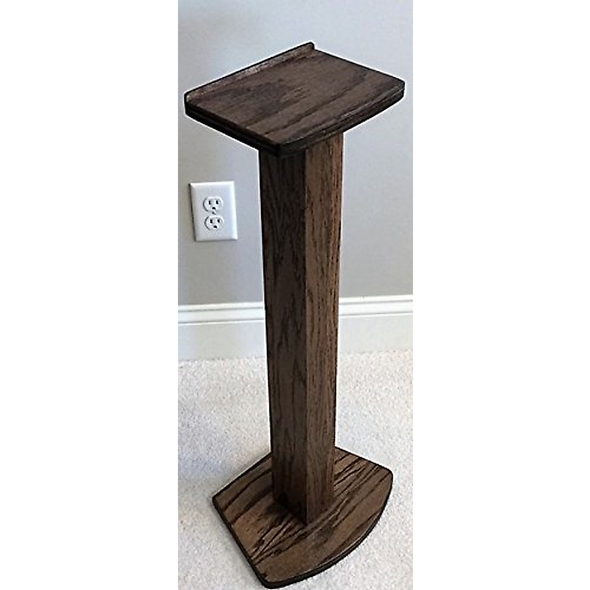 Beautiful Wood Speaker Stand Handcrafted Compatible for SONOS Five/SONOS Play 5. Made in U.S.A. Single Stand. Dark Walnut Color.