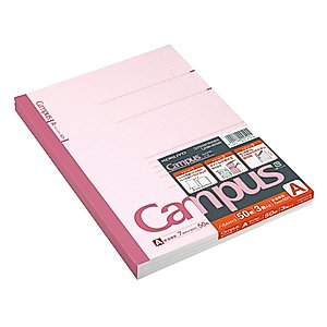 KOKUYO Campus Notebook, A 7mm Ruled, Semi-B5, 50 Sheets, 30 Lines, Pink, Pack of 3, Japan Import (NO-5ANX3)
