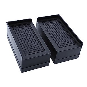 Angoily 2pcs Furniture Heightening Pads Floor Sofa Black Furniture Home Furniture Chair Foot Riser Pad Floor Drying Fan Washing Machine Foot Riser Pad Non-Skid Fridge Mats Fridge Foot Mats