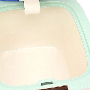 Rice Storage Container, 22.lb Food Storage Container with Lid and Measuring Cup, Moistureproof Cereal Grain Storage Box for Beans Grain Flour and Pet Food (Light Green)