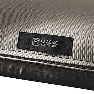 Classic Accessories Ravenna Water-Resistant Patio Chair Seat Cushion, 18 x 18 x 2 Inch, Mushroom, Patio Furniture Cushions