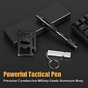 Stocking Stuffers Gifts for Men，11-IN-1 Tactical Pen Multitool Pen Survival Pen, Cool Gadgets Gift, Outdoor And Indoor Tactical Gear With Pocket Tool, Gifts Ideas for Him Dad Husband Fathers
